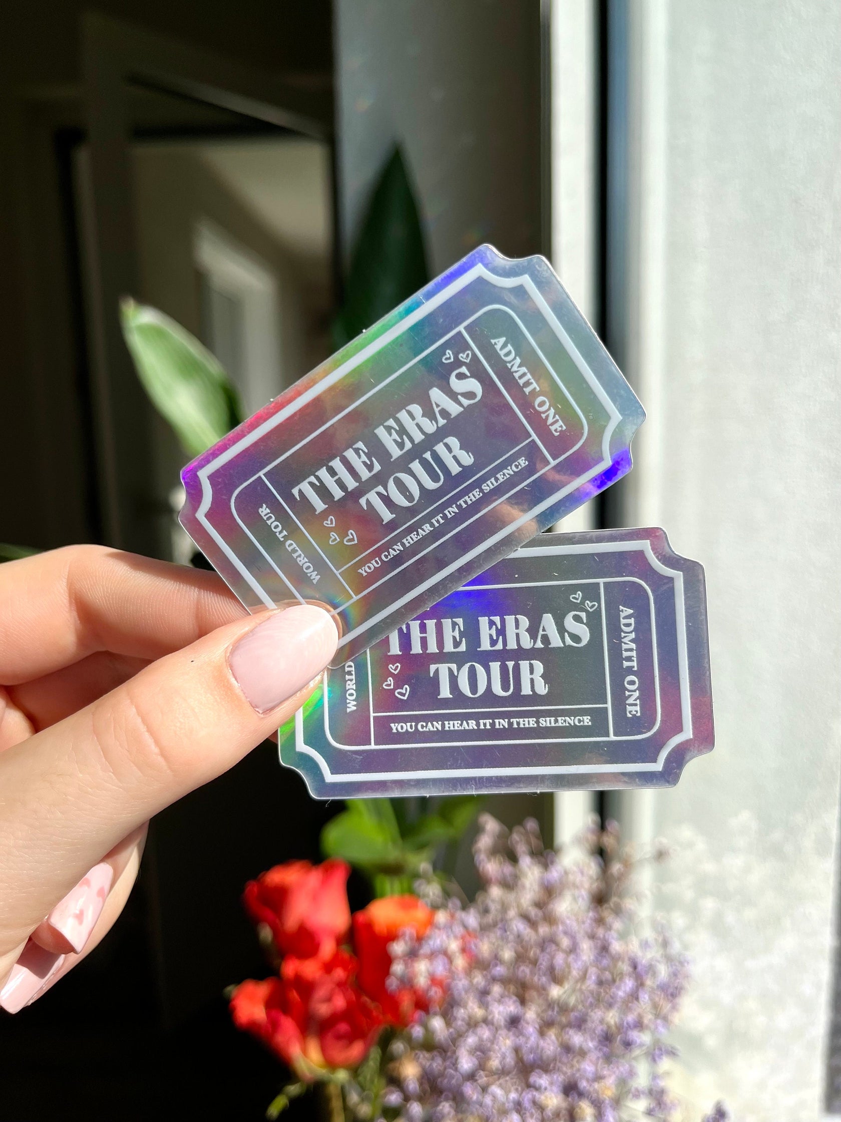 Eras / love Tour holographic ticket Stickers – Miriams mind